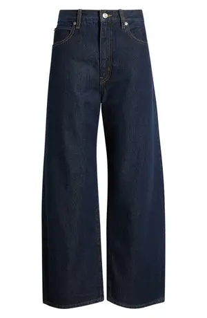 FRAME The Bow High Waist Crop Wide Leg Jeans - Rinse