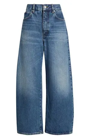 FRAME The Bow High Waist Crop Wide Leg Jeans