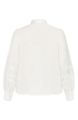 City Chic Whimsical Pintuck Lace Shirt