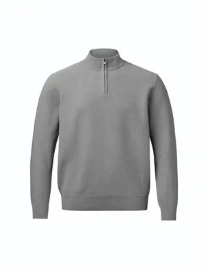 CHARLES TYRWHITT Honeycomb Cotton Zip Neck Sweater