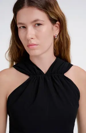 A.L.C. Elouise Ruched V-neck Sleeveless Top