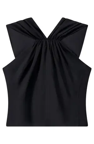 A.L.C. Elouise Ruched V-neck Sleeveless Top