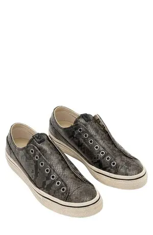 John Varvatos 315 Laceless Calf Hair Low Top Sneakers - Ash
