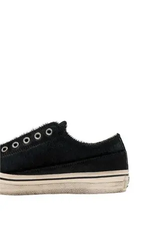 John Varvatos 315 Vulc Laceless Low Calf Hair Sneaker - Black