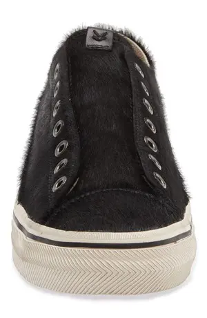 John Varvatos 315 Laceless Calf Hair Low Top Sneakers - Black