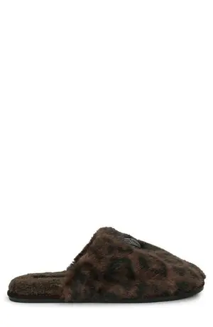 Kurt Geiger Kensington Faux Fur Slipper - Medium Brown