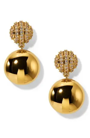 Nadri Muse Double Drop Earrings Gold