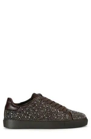 Kurt Geiger Lennon Crystal Sneaker - Dark Brown