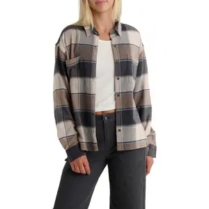 FREE FLY Seawool Flannel Shirt - Plaid Anthracite