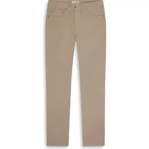 Bugatchi Five Pocket Stretch Cotton Pants Cobblestone