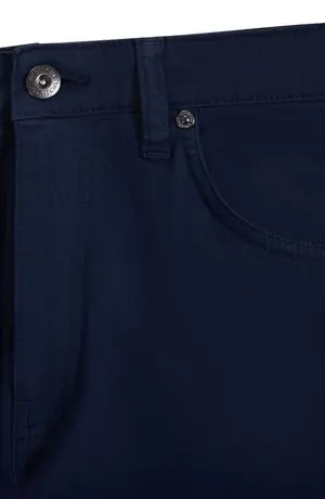 Bugatchi Five Pocket Stretch Cotton Pants - Navy