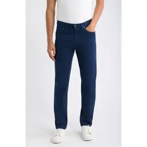 Bugatchi Five Pocket Stretch Cotton Pants - Navy
