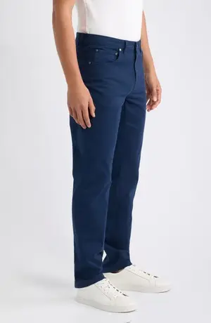 Bugatchi Five Pocket Stretch Cotton Pants - Navy