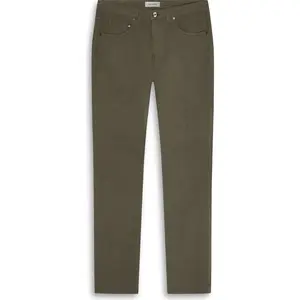 Bugatchi Five Pocket Stretch Cotton Pants Olive