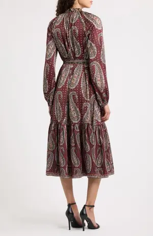 Elie Tahari Sienna Print Midi Dress