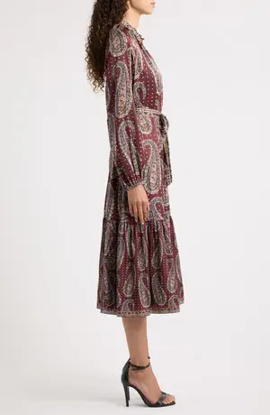 Elie Tahari Sienna Print Midi Dress