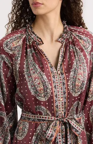 Elie Tahari Sienna Print Midi Dress