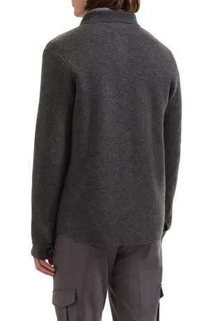 Bugatchi Wool & Cashmere Button-front Cardigan - Storm