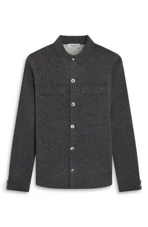 Bugatchi Wool & Cashmere Button-front Cardigan - Storm