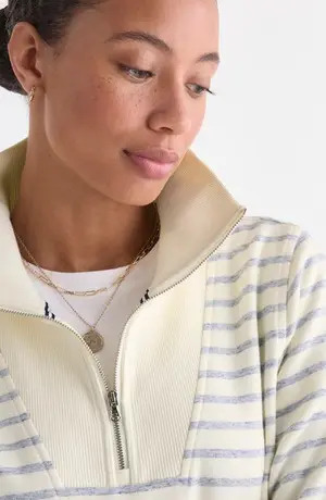 Vineyard Vines Striped Quarter-zip Pullover