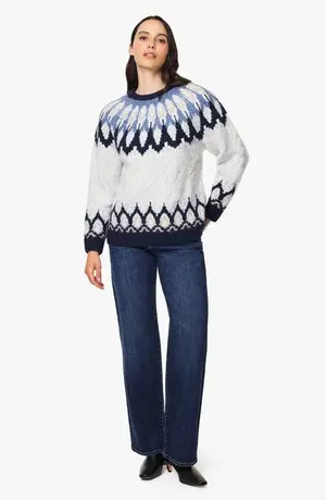 Habitual Fair Isle Cable Knit Sweater
