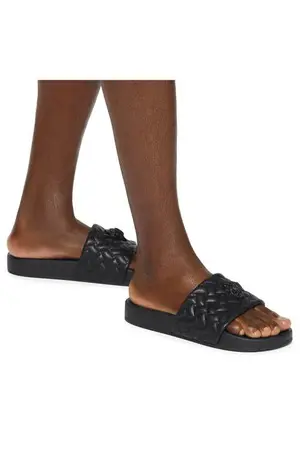 Kurt Geiger Meena Eagle 2 Faux Leather Slide Sandal