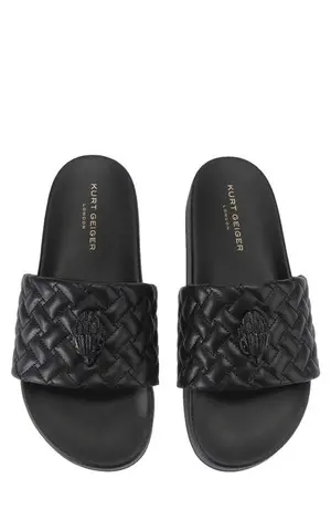 Kurt Geiger Meena Eagle 2 Faux Leather Slide Sandal
