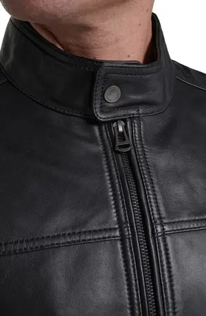 Cole Haan Leather Moto Jacket