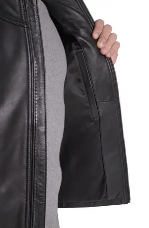 Cole Haan Leather Moto Jacket