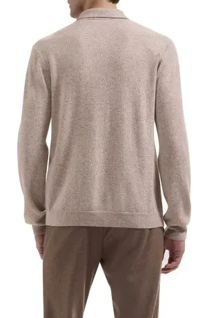 Bugatchi Quarter Zip Wool Polo Sweater