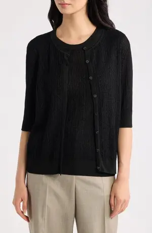 BOSS Fialora Crewneck Cardigan