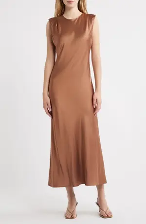 Rails Mira Shoulder Pad Sleeveless Midi Dress