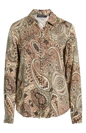 Elie Tahari The Pria Silk Blend Printed Shirt