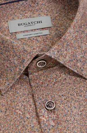 Bugatchi Julian Shaped Fit Long Sleeve Floral Button-up Shirt