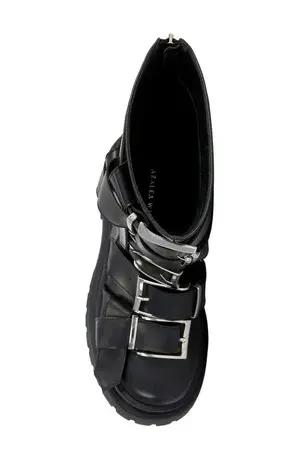 AZALEA WANG Alcetasa Faux Leather Buckle Boot