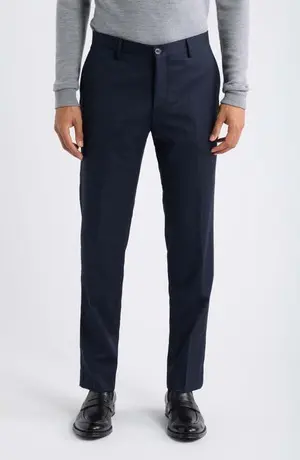 Bugatchi Virgin Wool Blend Chino Pants - Navy