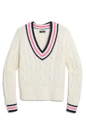 Vineyard Vines Varsity Cable Knit Sweater