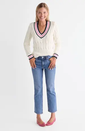 Vineyard Vines Varsity Cable Knit Sweater