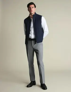 CHARLES TYRWHITT Flannel Quilted Gilet