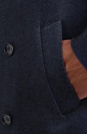 Bugatchi Cotton Double Breasted Coat