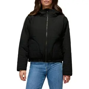 Prana Encinitas Quilted Bomber Jacket - Black
