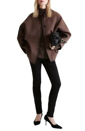 Marella Wool Blend Collarless Coat