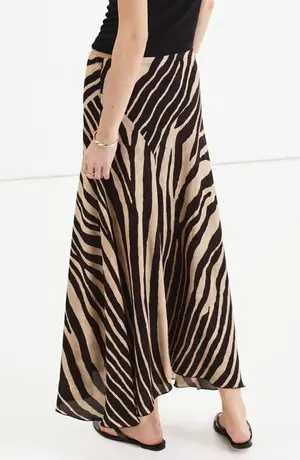 Mango Asymmetric Midi Skirt