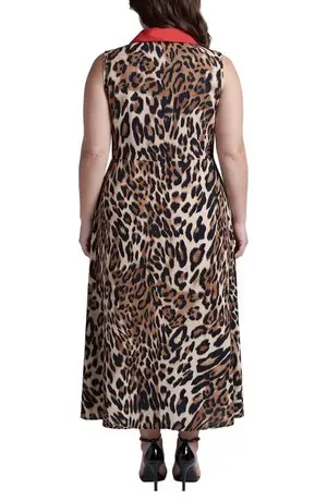 STANDARDS & PRACTICES Print Sleeveless Shirt Dress