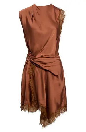 A.L.C. Dion Lace-trimmed Satin Sleeveless Dress