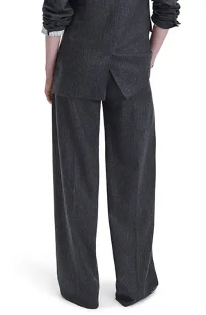 Rag & Bone Lawrence Wide Leg Wool Blend Tailored Pants