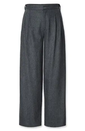 Rag & Bone Lawrence Wide Leg Wool Blend Tailored Pants