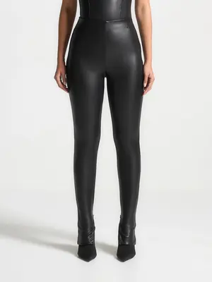 Manière De Voir Sculpted Leather Leggings