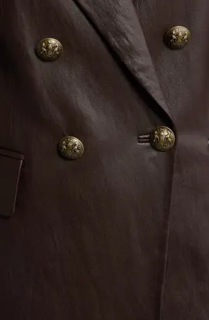 Kobi Halperin Alyson Faux Leather Double Breasted Blazer
