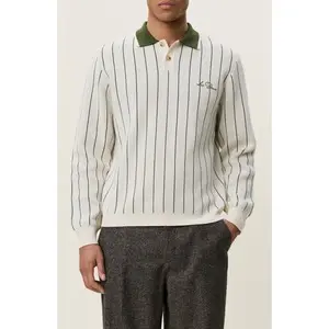 LES DEUX Signature Knitted Long Sleeve Polo
